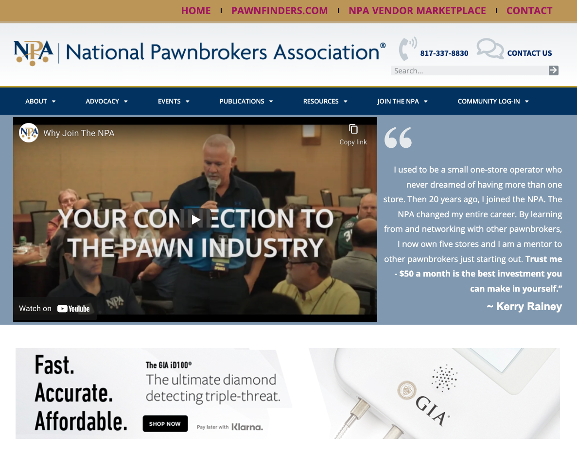 National Pawnbroker Advertising Opportunities - National Pawnbrokers ...